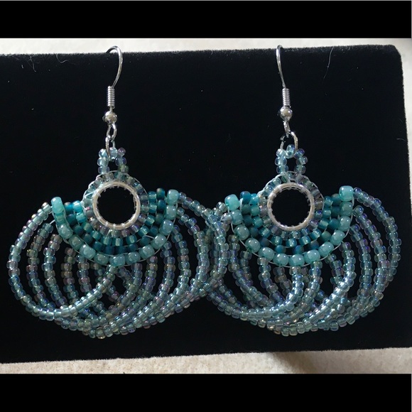Hand Crafted | Jewelry | Hand Crafted Loopy Beaded Earrings | Poshmark